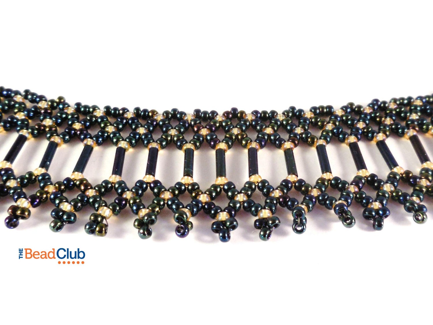 Bugle Bead Collar Pattern Seed Bead Necklace Pattern - Etsy Israel