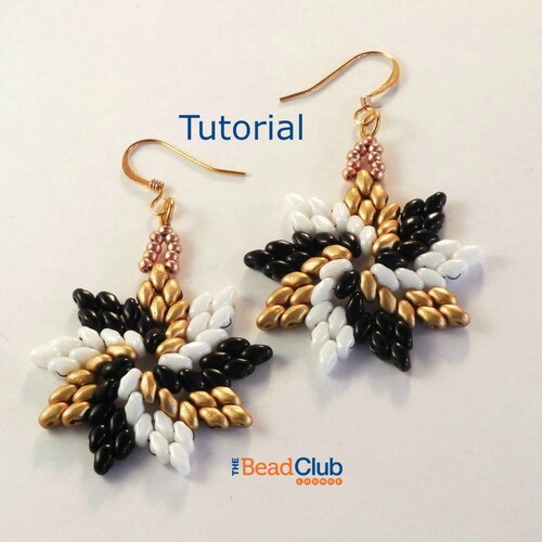 EARRING TUTORIAL Beaded Superduo Barrel Earrings - Etsy