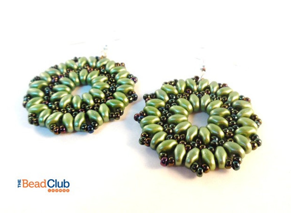 Superduo Earring Patterns Superduo Patterns Beaded Earring | Etsy