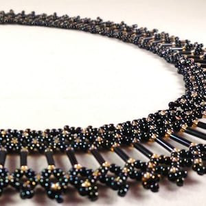 Bugle Bead Collar Pattern - Seed Bead Necklace Pattern - Beading ...