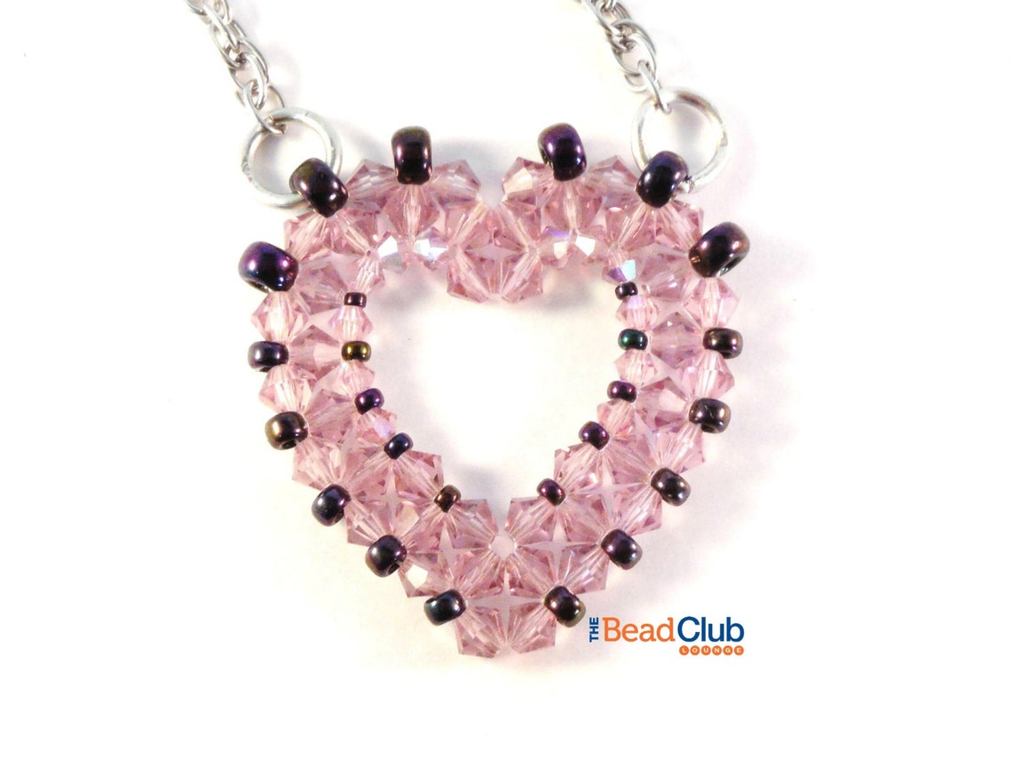 Right Angle Weave Heart Pendant Pattern Beading Pattern and | Etsy