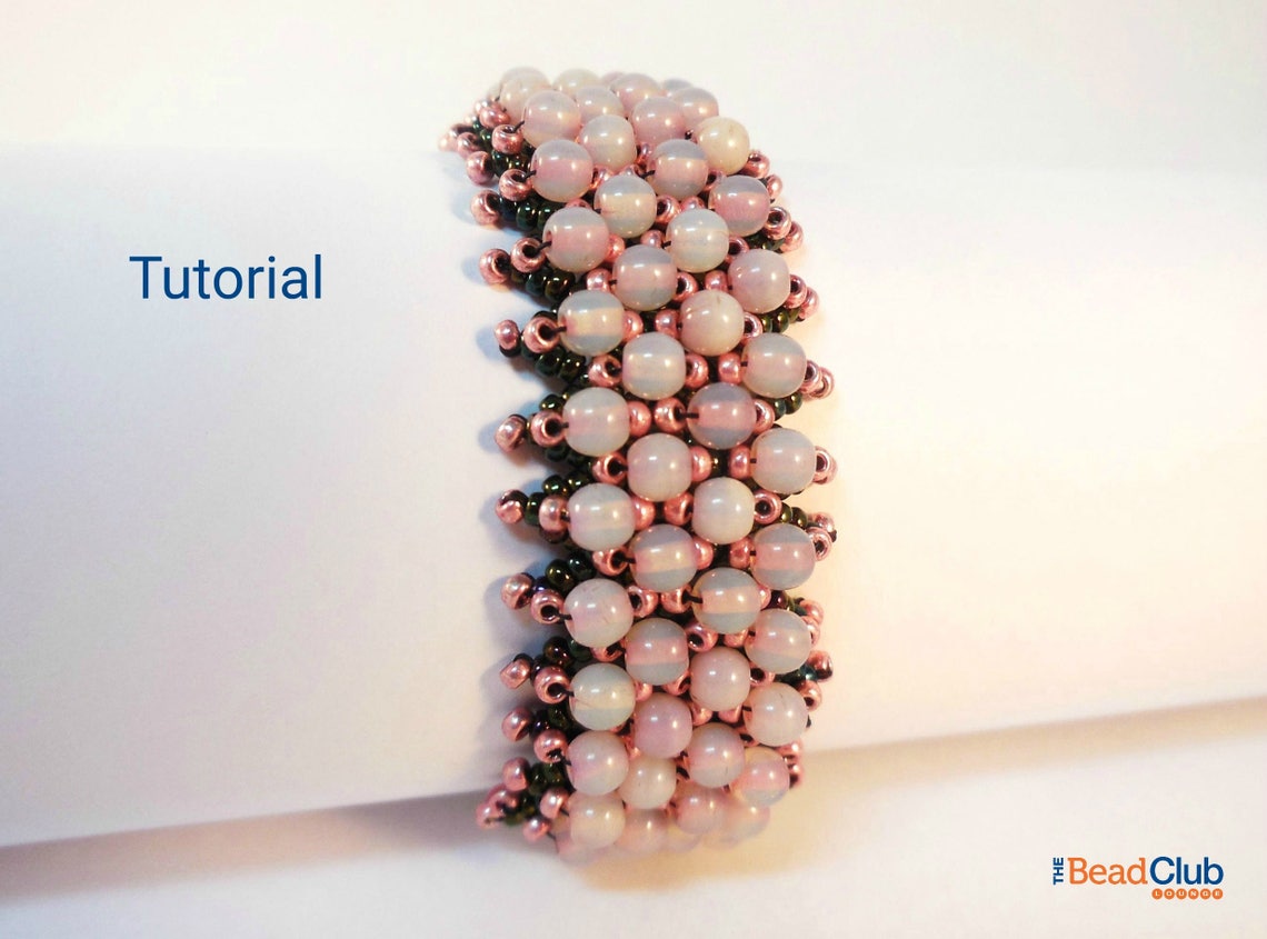Beaded Bracelet Patterns Netting Stitch Seed Bead Bracelet - Etsy