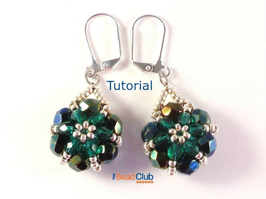 Right Angle Weave Beaded Earring Pattern - Beading Pattern - Beading ...
