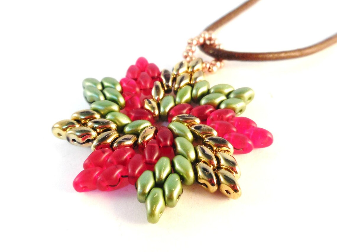 Christmas Beading Patterns Beaded Christmas Ornament - Etsy