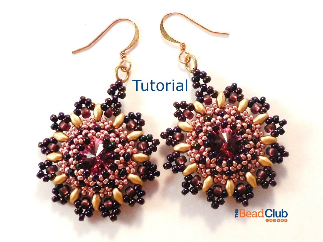 Right Angle Weave Earring Pattern - Beaded Earring Tutorial - Beading ...
