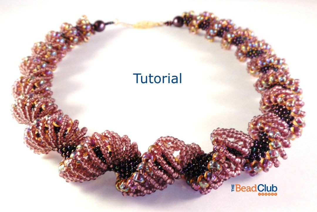Seed Bead Necklace Pattern - Beaded Necklace Pattern - Beading Pattern ...