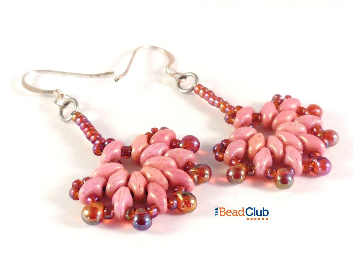 Superduo Bead Patterns Beaded Earring Patterns Beading | Etsy