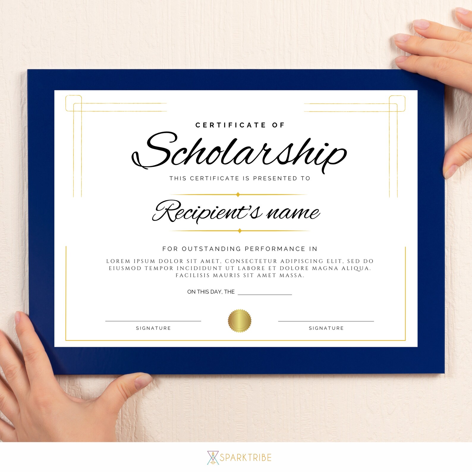 Scholarship Award Template, School Award Certificate, Editable ...