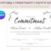 Modern Commitment Certificate, Calligraphy Commitment Certificate, Leaf ...