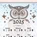 Owl Moon Phase Calendar 2025 PDF, Printable Pdf for Lunar Magic ...