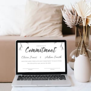 Modern Commitment Certificate, Calligraphy Commitment Certificate, Leaf Commitment Certificate ...