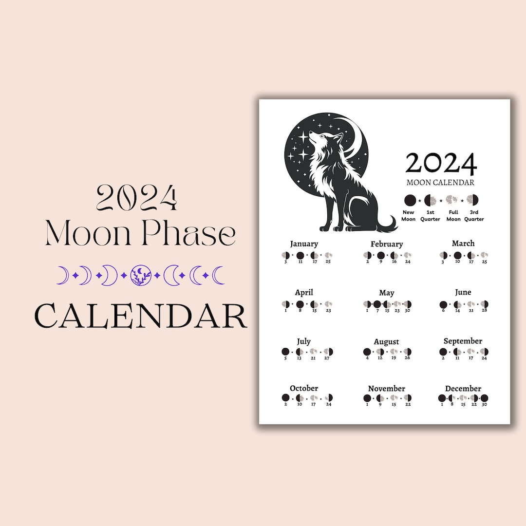 Moon Phase Calendar 2024 PDF, Printable Pdf for Lunar Magic ...
