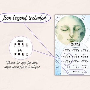 Lunar Phase Calendar 2025 PDF, Printable Pdf for Moon Magic ...