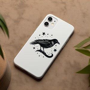 Starry Night Raven Svg Bundle, Celestial Moon Png, Spooky Season ...