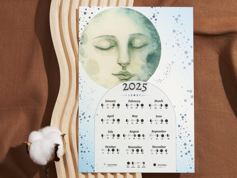 Moon Phase Calendar 2025 PDF, Printable Pdf for Lunar Magic ...