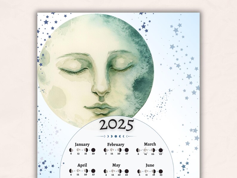 Moon Phase Calendar 2025 PDF, Printable Pdf for Lunar Magic ...
