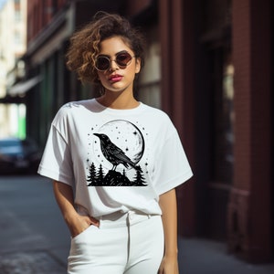 Starry Night Raven Svg Bundle, Celestial Moon Png, Spooky Season ...