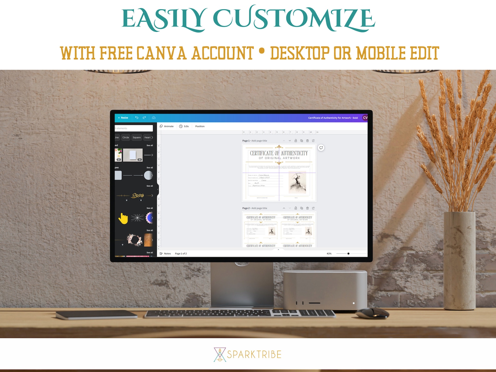 Artwork Certificate of Authenticity, Artwork COA, Official Authenticity ...