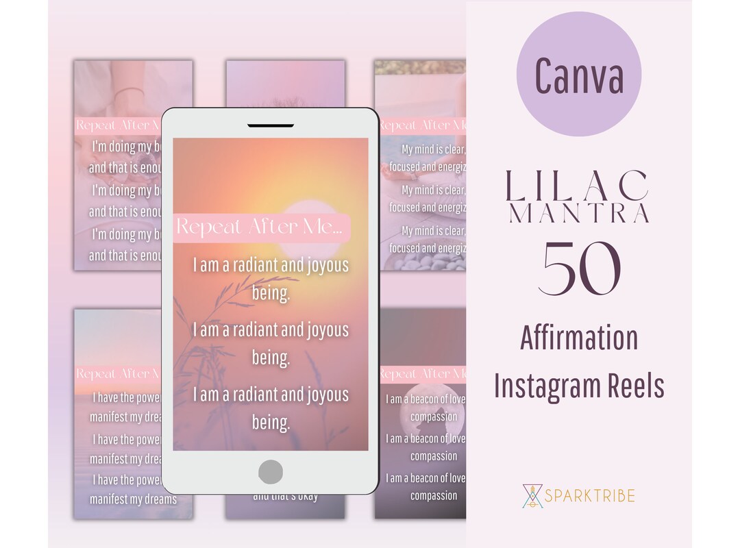 50 Instagram Affirmation Reels, Motivational Instagram Templates ...