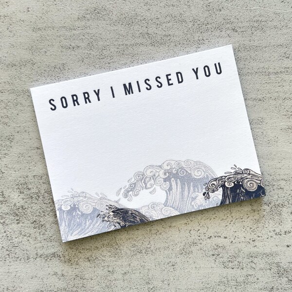 Miss You Note - Etsy