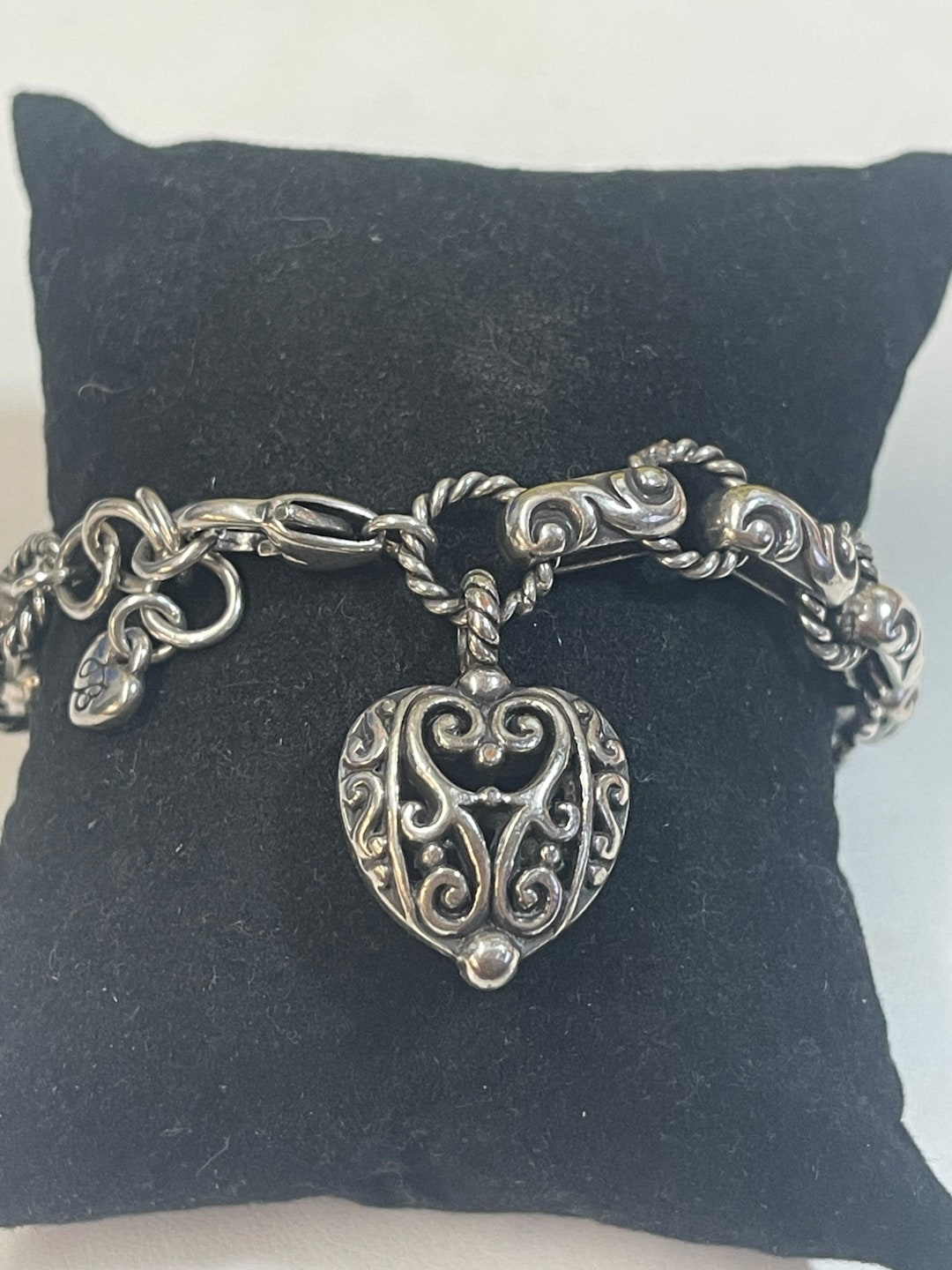 Brighton .925 Sterling Silver Bracelet W/heart - Etsy