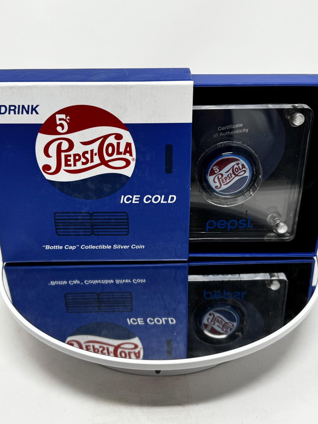 Pepsi-cola Retro Bottle Cap Silver Proof Coin 6 Gr W/box and COA - Etsy