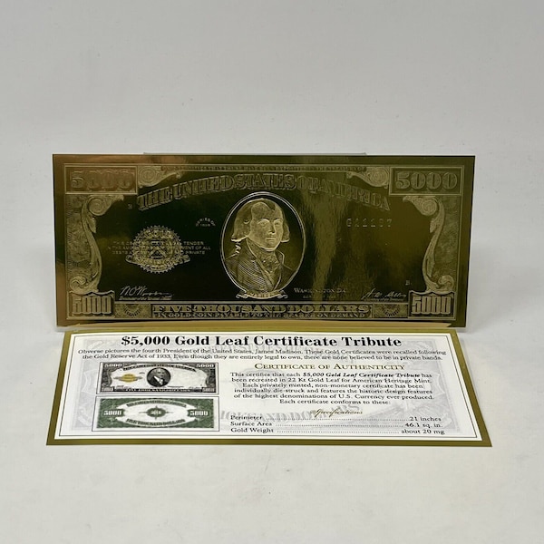 Dollar Bill With Certificate - Etsy