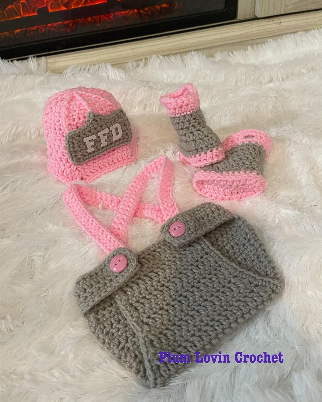 Crochet Fireman/fire Girl Outfit - Etsy