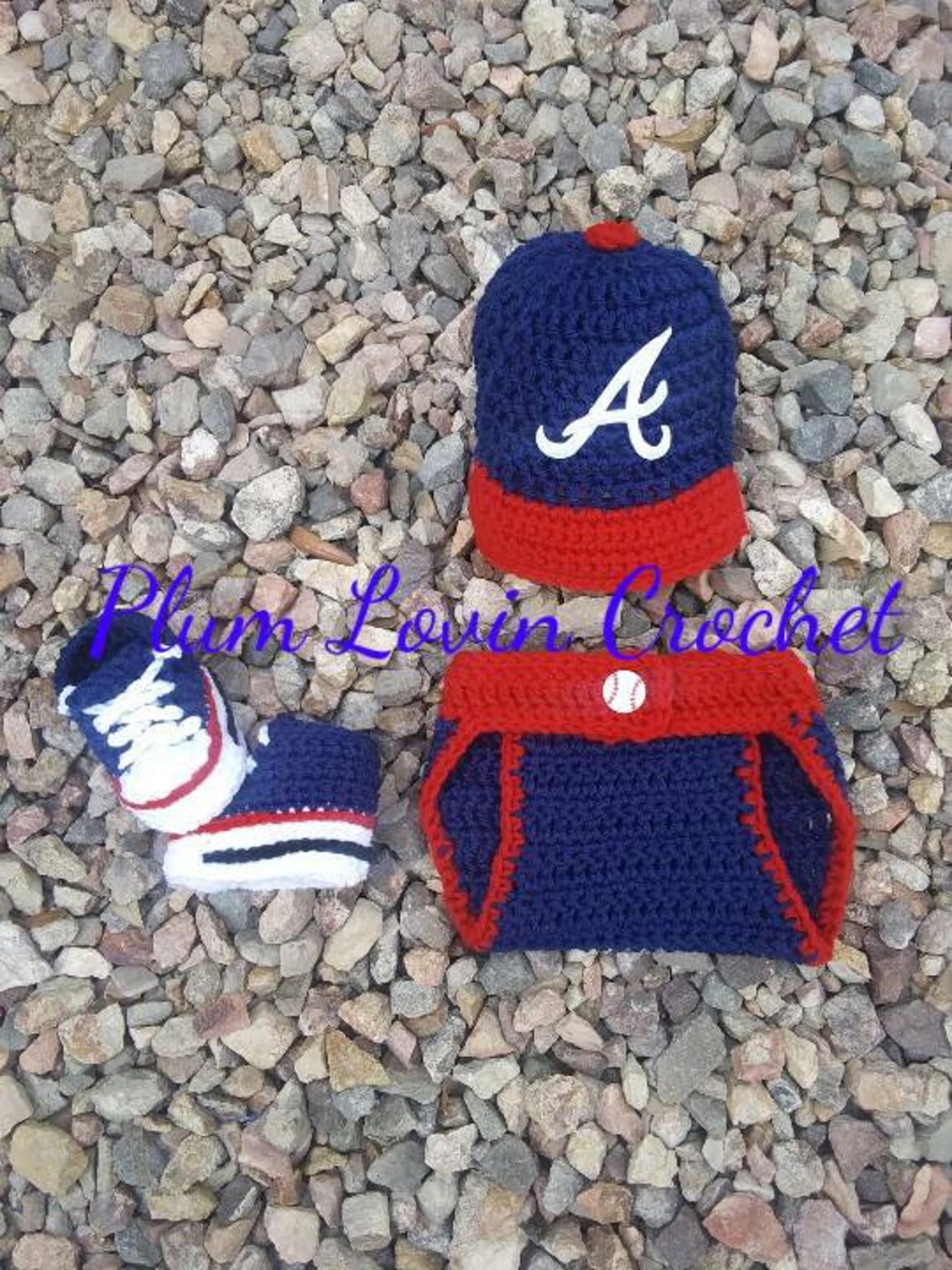 Atlanta Outfit Crochet Baseball Boy/girl With or Without - Etsy