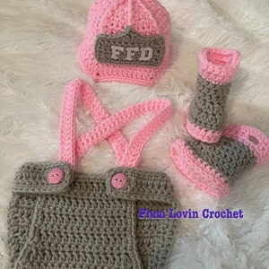 Crochet Fireman/fire Girl Outfit - Etsy