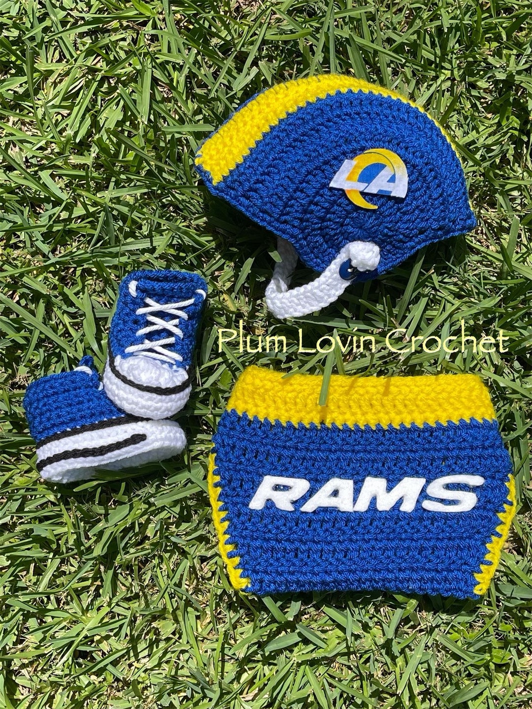 LA Rams Inspired Crochet Outfit - Etsy