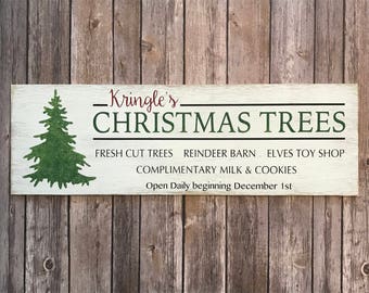 Christmas tree sign | Etsy