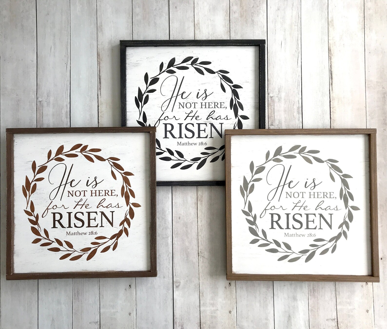 He is Risen Sign | Rustic Easter Sign | Easter Farmhouse Decor ...
