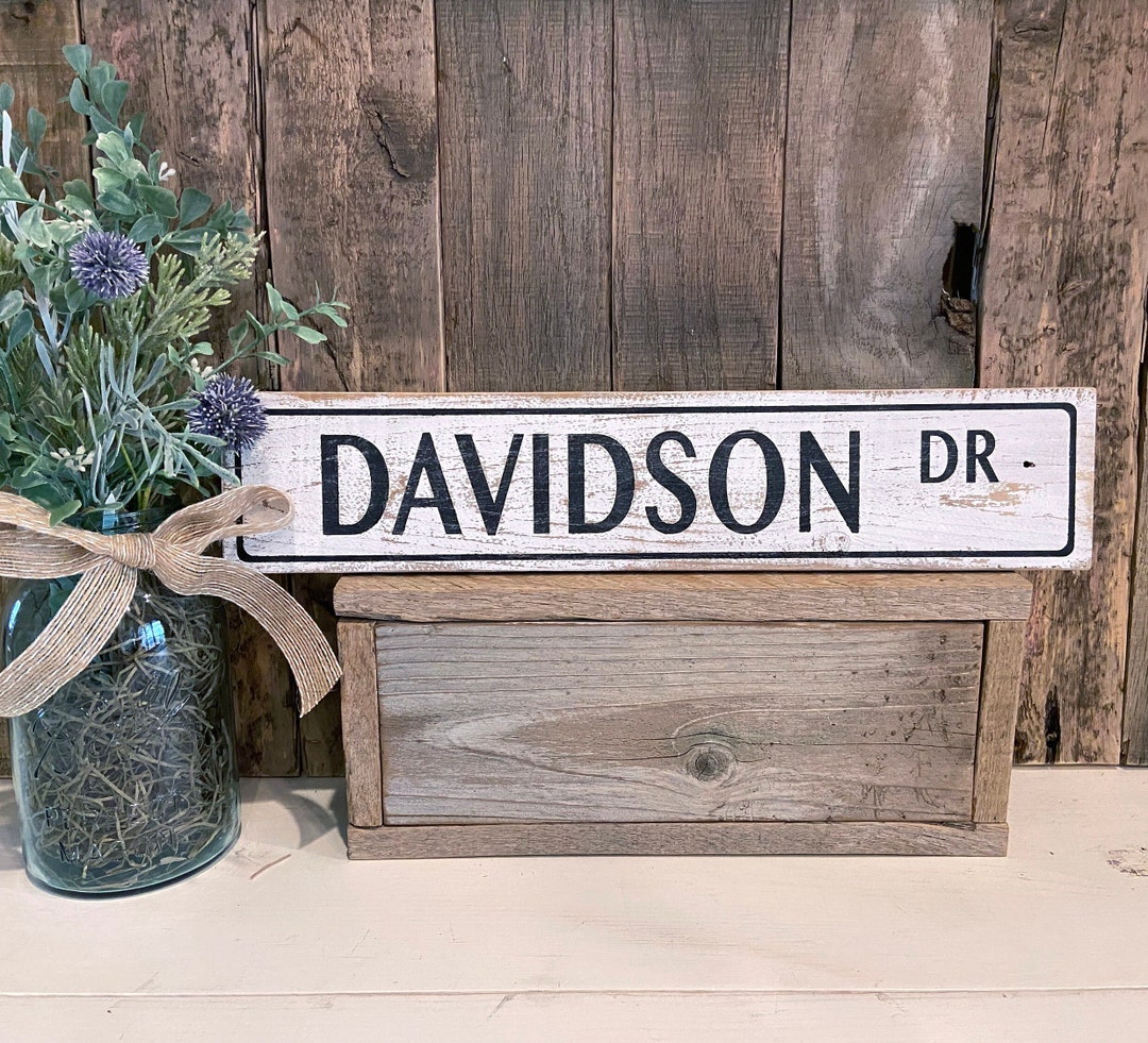 CUSTOM Street Name Sign | Family Name Sign | Family Name Sign | Rustic ...