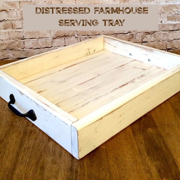 Distressed Wood Tray - Etsy