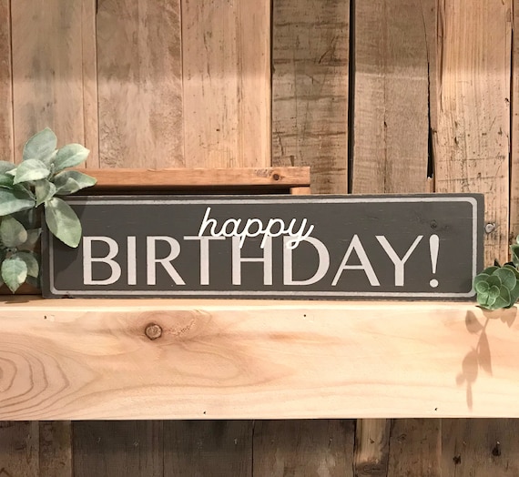 Happy Birthday Sign Rustic Birthday Sign 3.5h X - Etsy