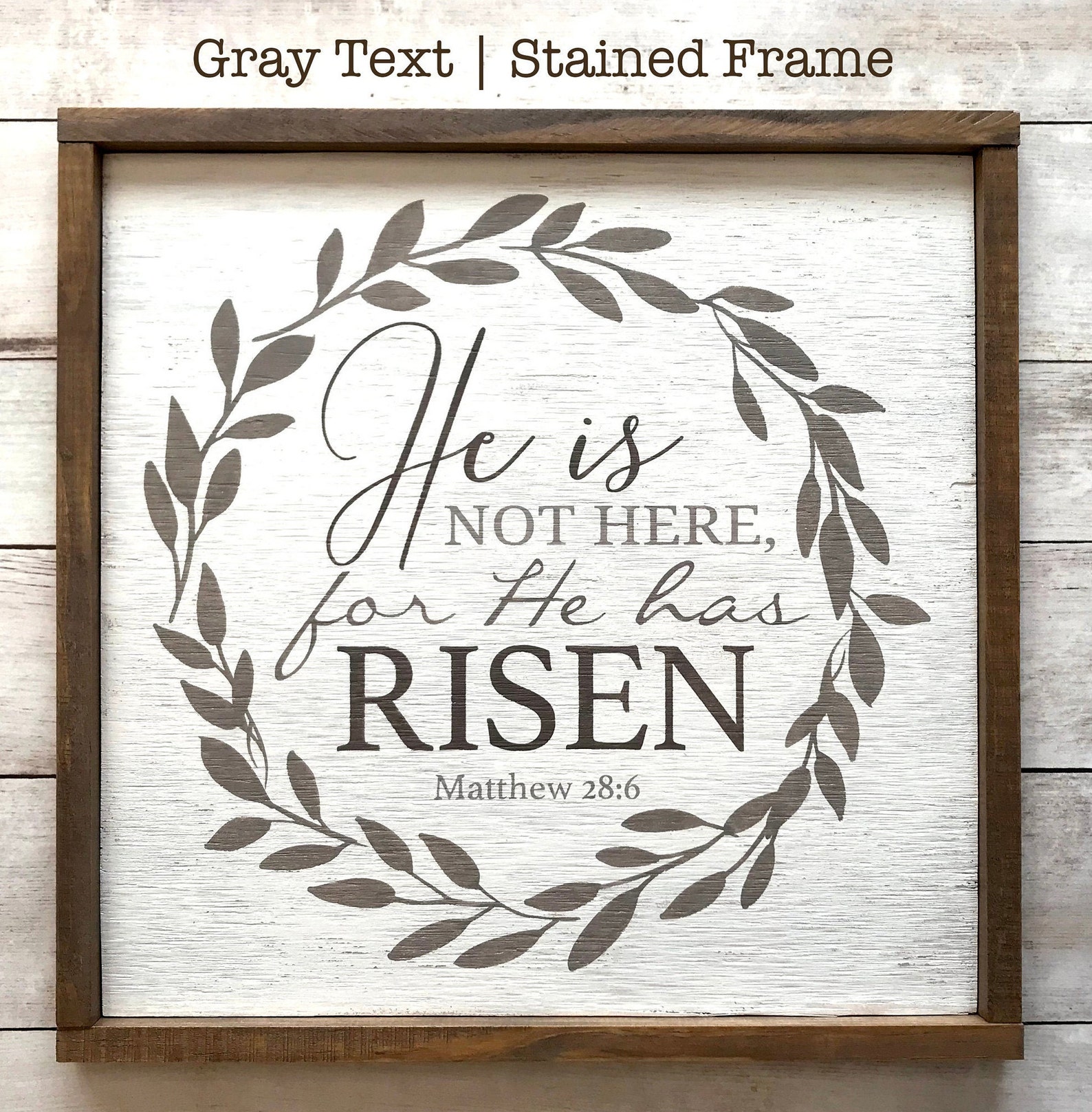 He is Risen Sign | Rustic Easter Sign | Easter Farmhouse Decor ...