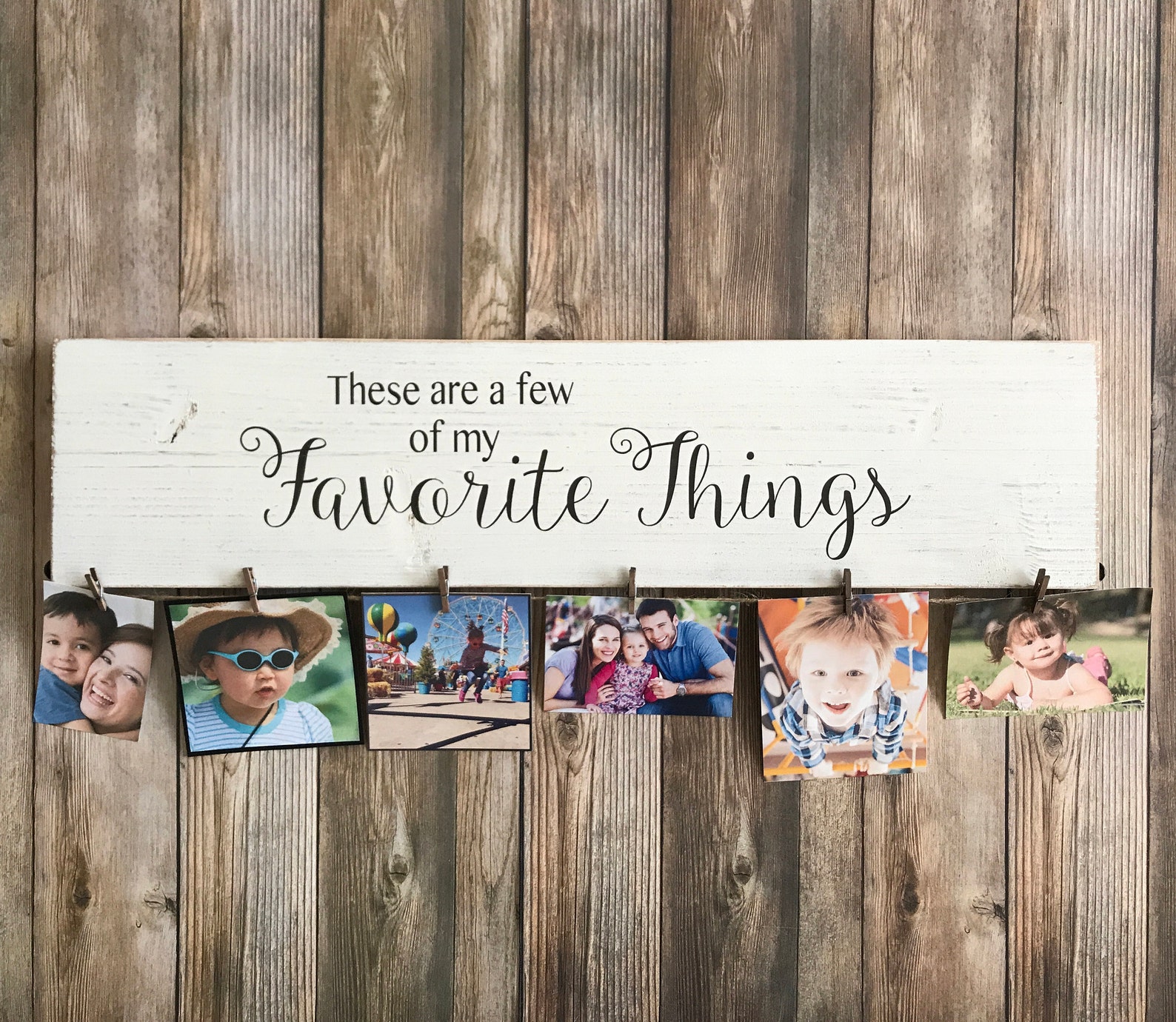 WHITE These Are A Few of My Favorite Things Photo Holder Sign - Etsy