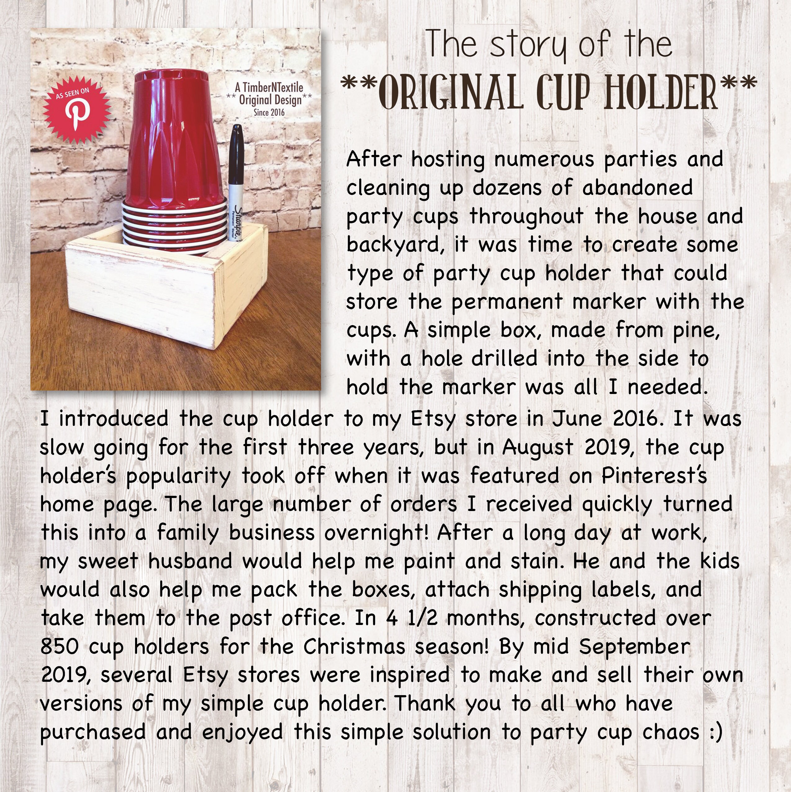 RED Solo Party Cup Holder | Rustic Cup Holder | Distressed Farmhouse ...
