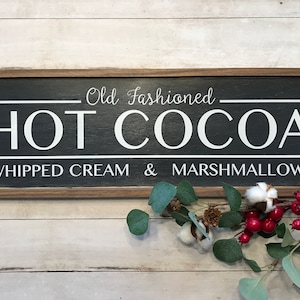 Hot Cocoa Sign | Farmhouse Hot Cocoa | Rustic Hot Cocoa Sign | 6.5" X ...
