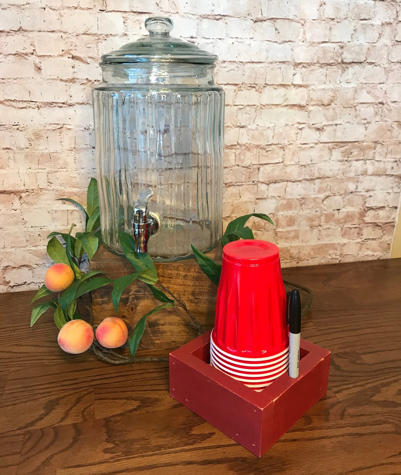 RED Solo Party Cup Holder | Rustic Cup Holder | Distressed Farmhouse ...