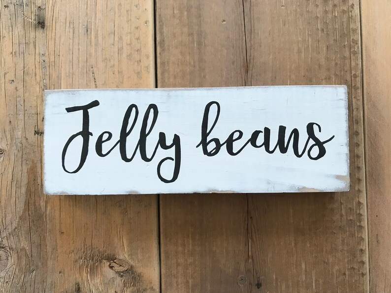 Jelly Beans Sign Wood Easter Sign Rustic Jelly Beans Sign - Etsy