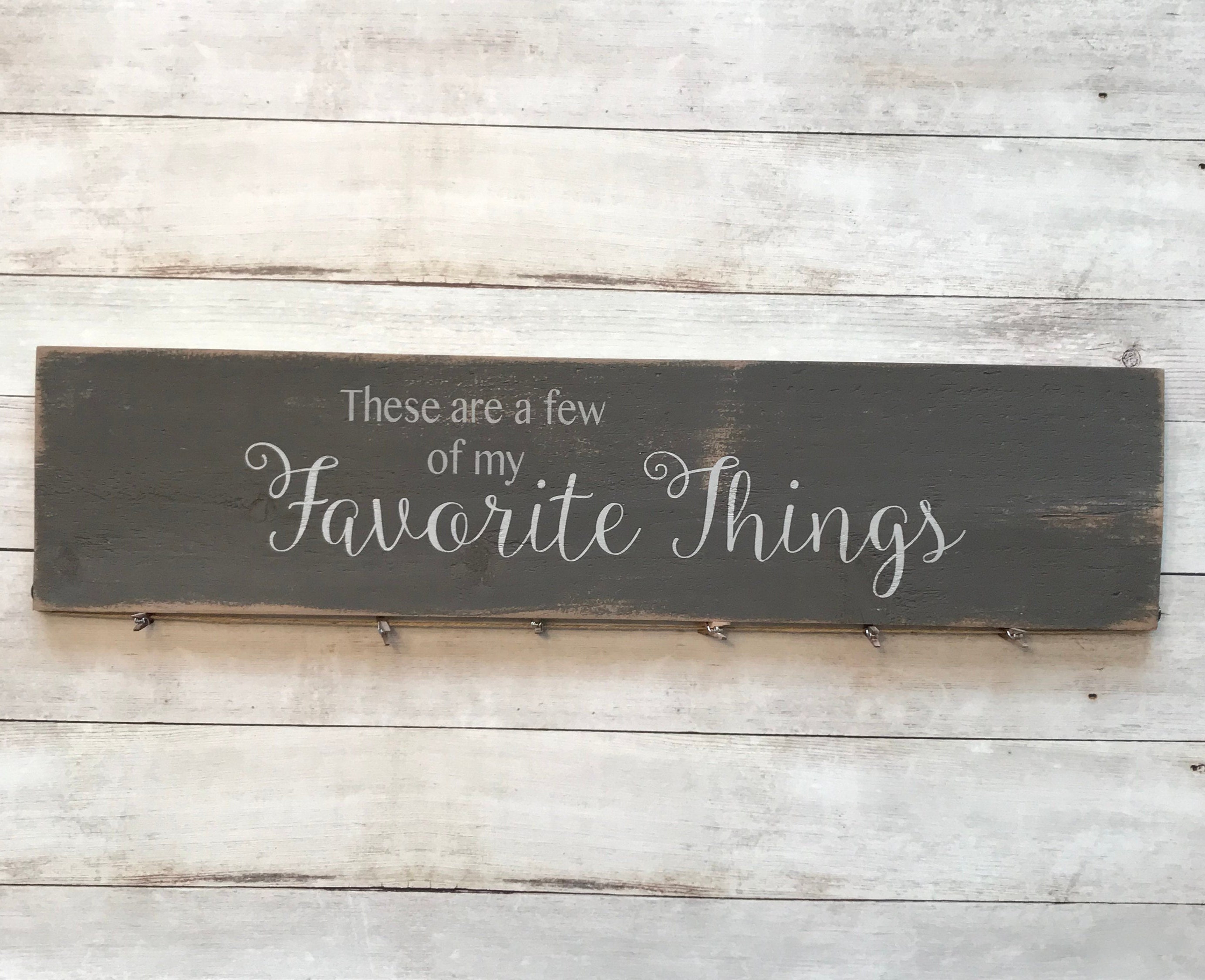GRAY These Are a Few of My Favorite Things Photo Holder Sign - Etsy