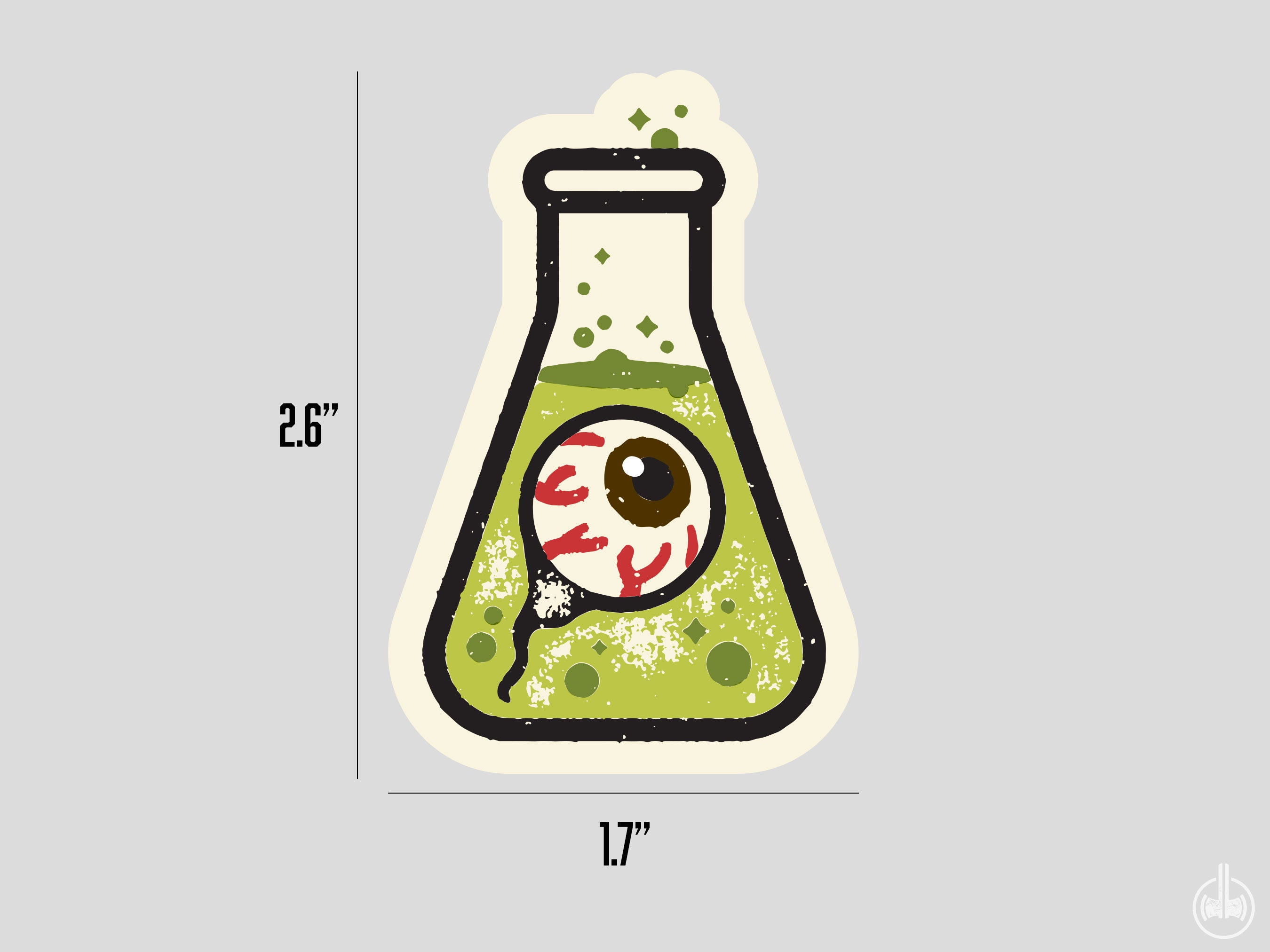 Mad Scientist Eyeball Halloween Design Vinyl Weather-resistant Sticker ...