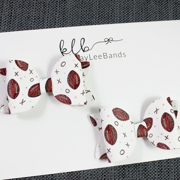 Football Hair Bow - Etsy