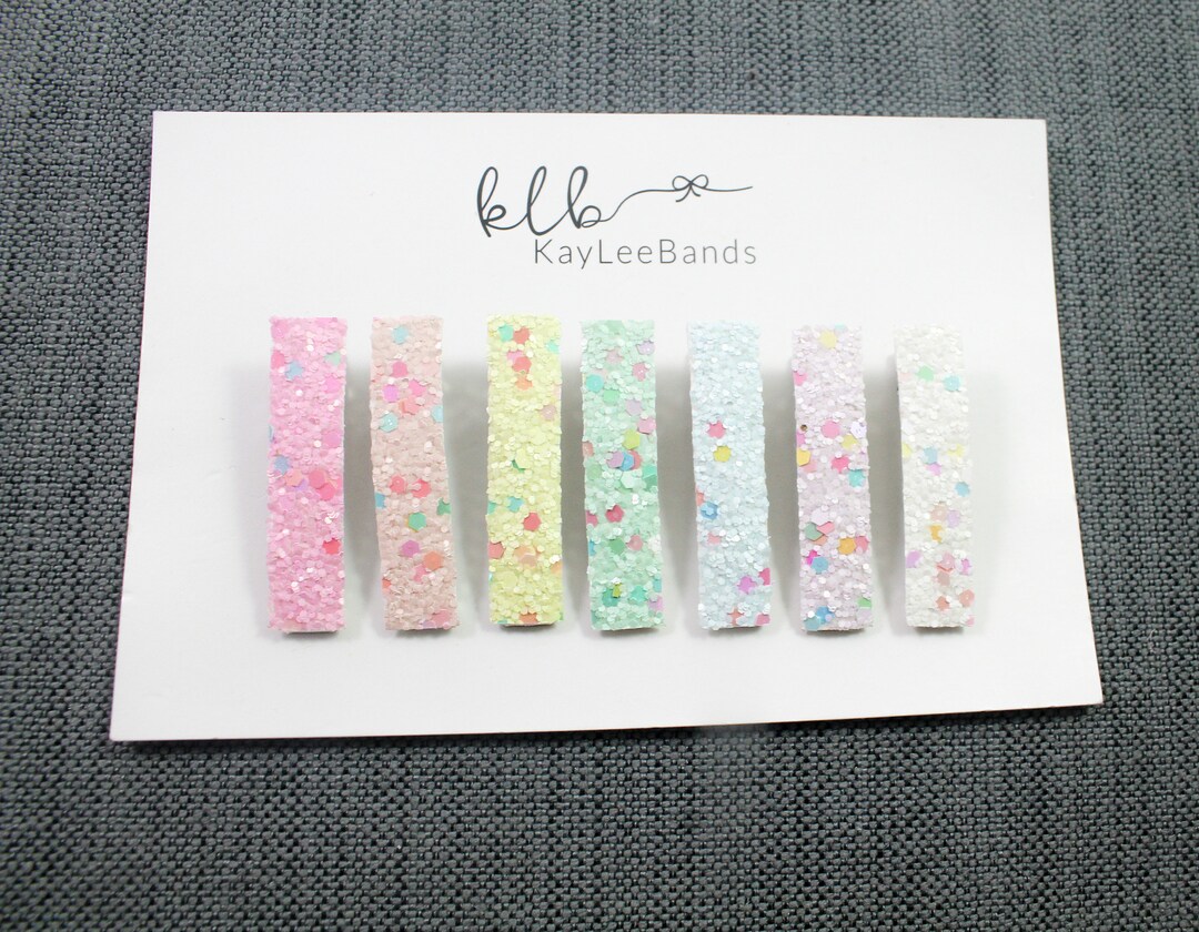 Pastel Rainbow Barrettes Toddler Barrettes Spring Hair Clips Baby ...