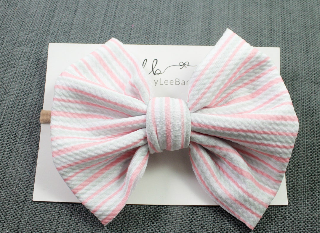 Newborn Girl Bows, Baby Girl Bows, Bow on Nylon Headband, Take Home ...