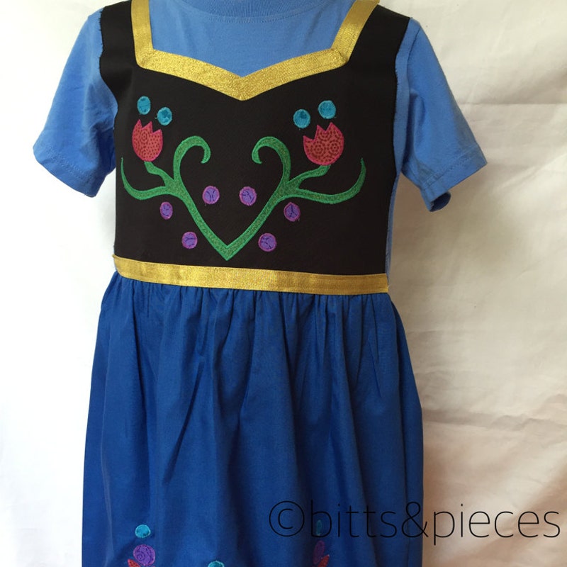 Anna Frozen Dress Girl Etsy