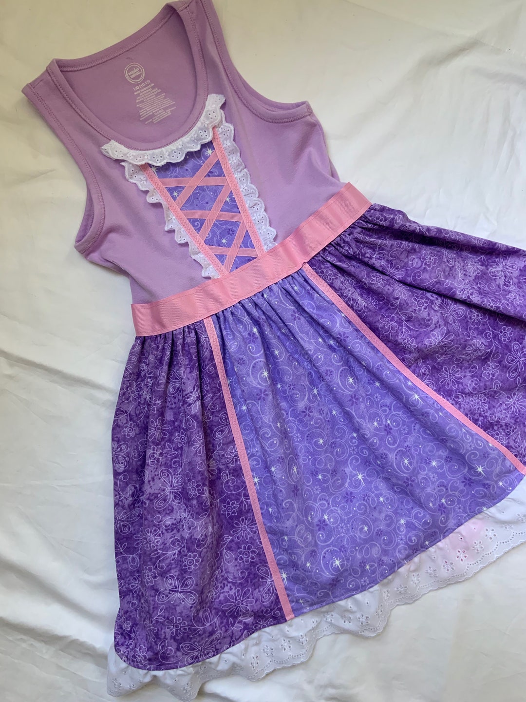 Rapunzel From Tangled-inspired Comfy Tank Top Dress for Big Girls ...