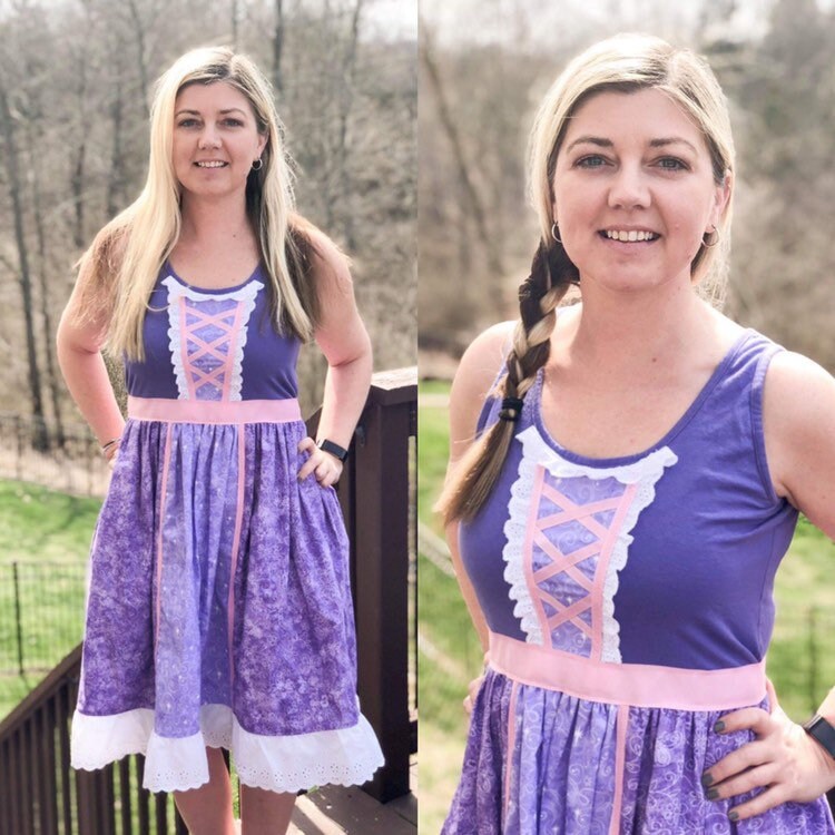 Rapunzel From Tangled Inspired Comfy Tank Top Dress for | Etsy